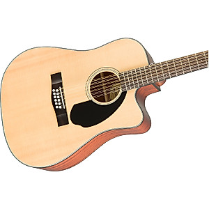 Fender CD-60SCE Acoustic-Electric Dreadnaught Body Style-Natural Finish, Right, 12-String Guitar (0970193021)