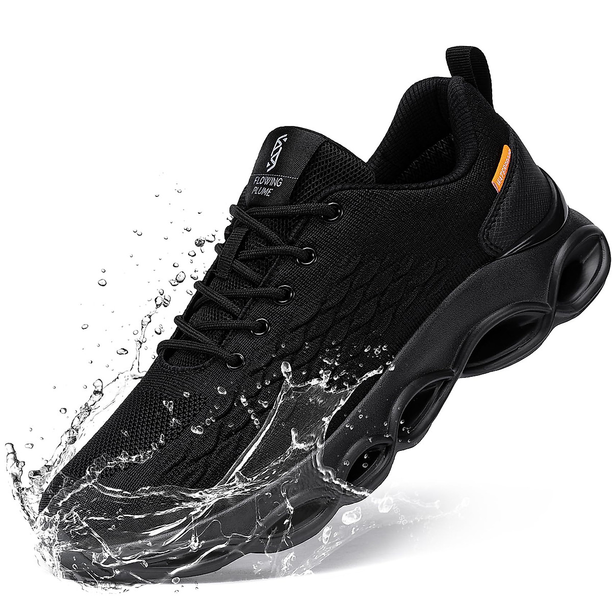 FATES TEX Waterproof Shoes for Men Tennis Sneakers Rain Water Resistant Comfortable Walking Running Casual Breathable Work Shoes(10,Black)