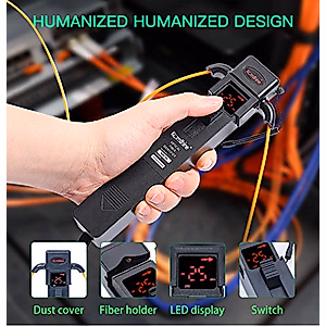 Metal Material Komshine KFI-35 Fiber Optic Identifier Break Checker Get Fast 800-1700nm with 4 Adapters