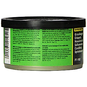 Exo Terra Specialty Reptile Food, Canned XL Grasshoppers for Reptiles, PT1952