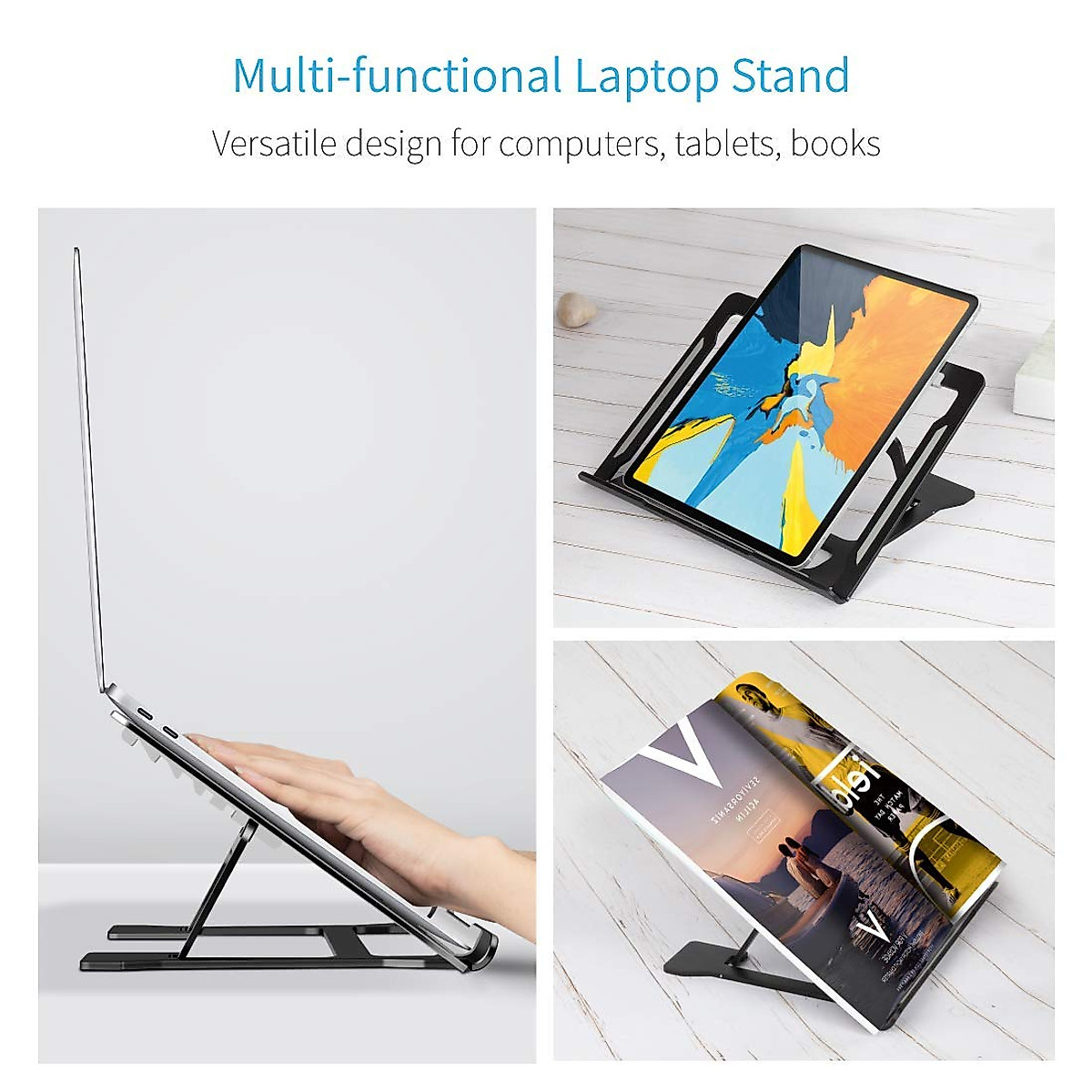 Adjustable Drawing Tablet Stand Drawing Pen Display Aluminum Ventilated Stand Holder for Wacom One, Cintiq 13/16, XP-Pen Artist 12/13.3/15.6 and Huion Kamvas 12/13/15.6