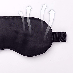 Silk Sleep Mask Light Blocking Luxury 100% Mulberry 19mm Silk Eye Mask Eye Cover Blindfold Ultra Soft Light & Comfy Anti Aging Skin Care with Travel Bag Gift Package