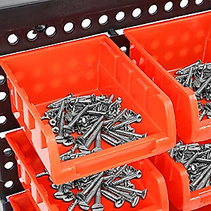 WerkWeit Wall Mounted,30 Pieces Workshop storage bins Rack Garage Bolt Bins Organizer Hardware Bins for Nails and Screws Beads, Buttons and Other Small Parts