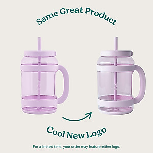 Reduce WaterDay 80 oz Water Jug with Time/Ounce Markings - Spill-Proof Straw, Durable Tritan - Big Water Bottle for Daily Hydration - Dishwasher Safe, Clear & Easy to Clean, Pink Quartz