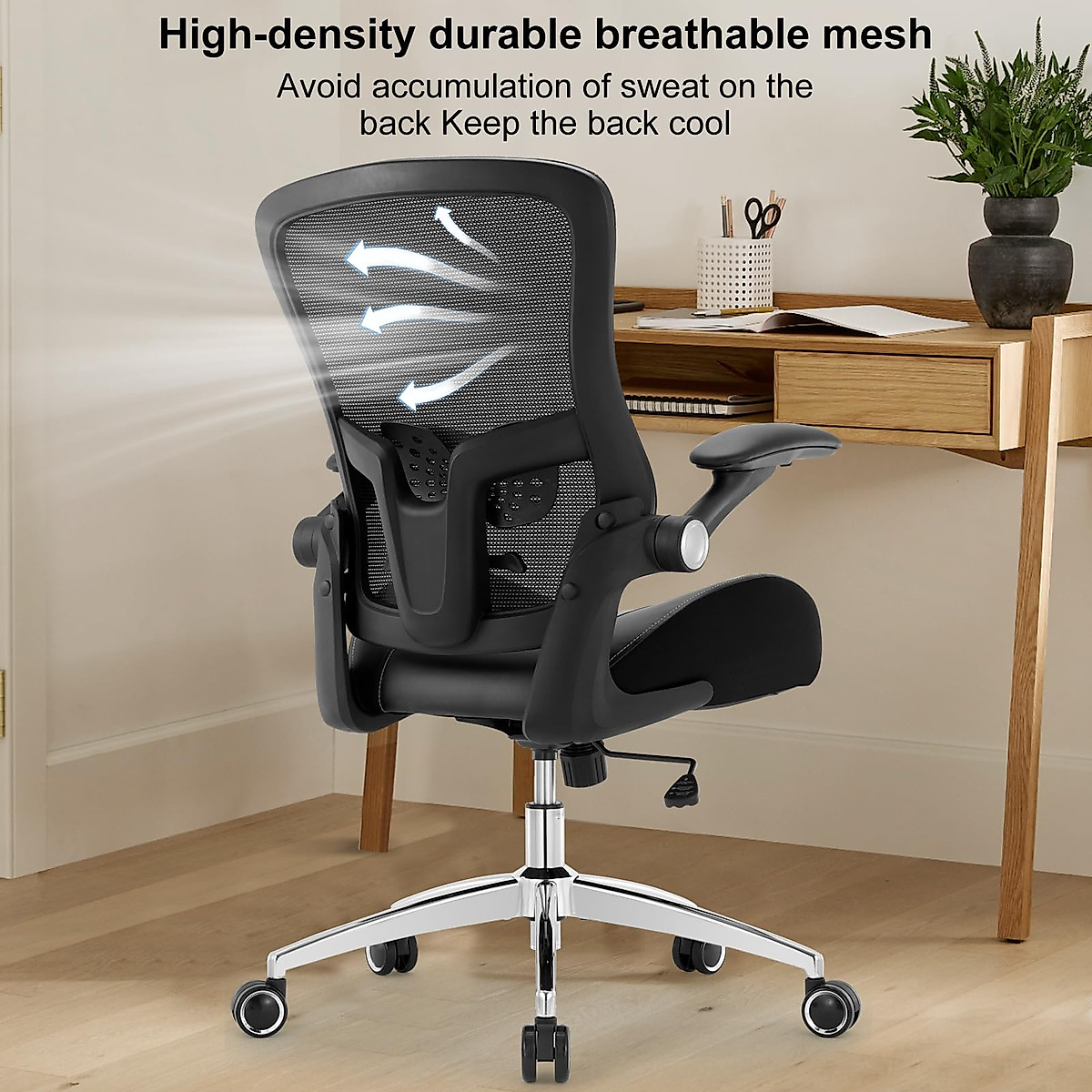 Luckyear Office Chair Ergonomic Desk Chair-400lbs Big and Tall Heavy Duty, Wide & Soft 3D Modeling Foam Cushion Home Office Desk Chair with Adjustable Seat Height, Executive Computer Task Chair