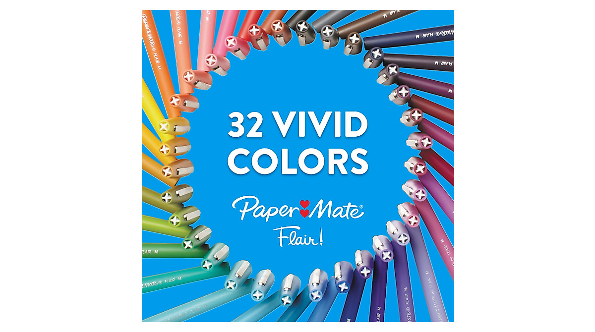 Paper Mate Flair Felt Tip Pens - 36 Count | Bold, Reliable Writing