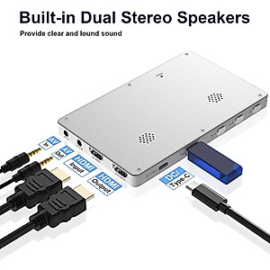 DIGITNOW HD Video Capture Box 1080P 60FPS USB 2.0 Video to Digital Converter with 5" OLED Screen, AV&HDMI Video Recorder Capture from VCR, DVD, VHS Tapes, Hi8, Camcorders, Gaming Systems -Silver