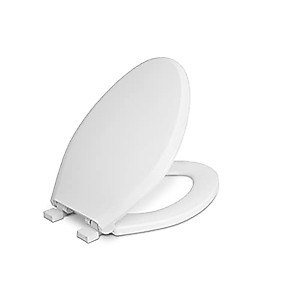 Centoco 3800SCLC-001 Deluxe Plastic Elongated Toilet Seat with Slow Close and Lift and Clean, White