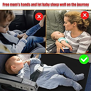 Airplane Bed for Toddler, Airplane Footrest for Kids Seat Extender, Portable Toddler Travel Bed, Airplane Leg Rest for Kids to Lie Down, Baby Travel Essentials for Flying Sleeping (Black)