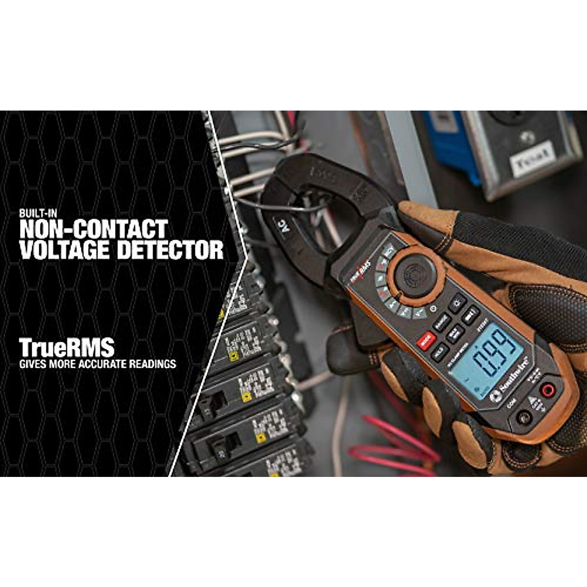 Southwire - 65031640 CLAMP METER; 400A AC/DC 21530T;Black/Brown