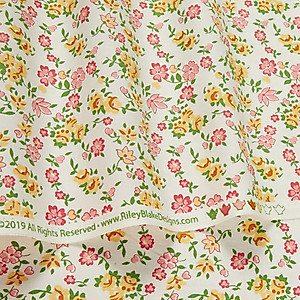 Riley Blake Granny Chic Sheets Yellow, Fabric by the Yard
