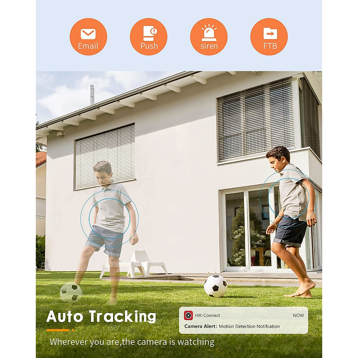 DS-2DE5432IWG-E HIK 5 Inch 4MP PTZ IP Camera with Auto Tracking, Indoor Outdoor PoE Network Camera with 32X Optical Zoom, DarkFighter, Human/Vehicle Detection, IR 492ft Night Vision, Face Capture