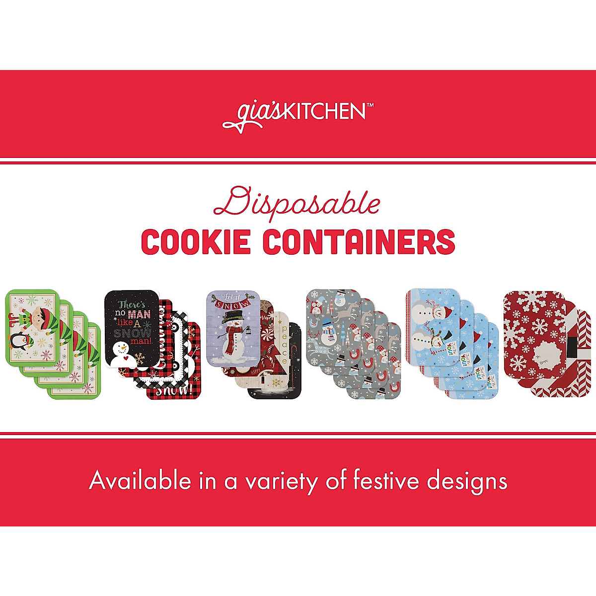 Gia's Kitchen Aluminum Pans with Lids, Set of 12 Christmas Tins - Heavy Duty Foil Pans with Lids, Ideal for Leftovers, Holiday Cookie Gifts - Assorted Traditional Foil, Rectangular (24 Piece Set)