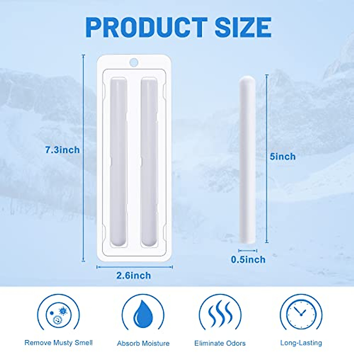 4 Pcs Drying Stick for Toys Drying Rod Stick Diatomite Stick Moisture Absorbing Stick Clean Water Absorption Rod Diatomaceous Earth Desiccant for Home Laundry, White (Basic Style, 5.7 x 0.5 Inch)