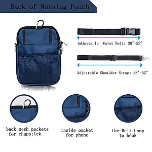 Nurse Fanny Pack, Multi Compartment Nursing Fanny Pack with Pockets | Utility Waist Bag for Work Supplies, Suit for Nurses, RN, Vet, EMT(Blue)