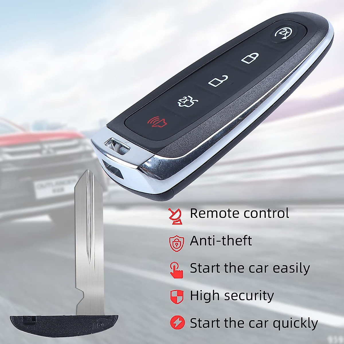 Key Fob Smart Proximity Keyless Entry Remote Control fits for 2011-2015 Ford Edge Explorer, 2013-2019 Flex Focus Taurus and Lincoln MKX MKS MKT Replace P/N: M3N5WY8609 ID46 315Mhz 1 PCS