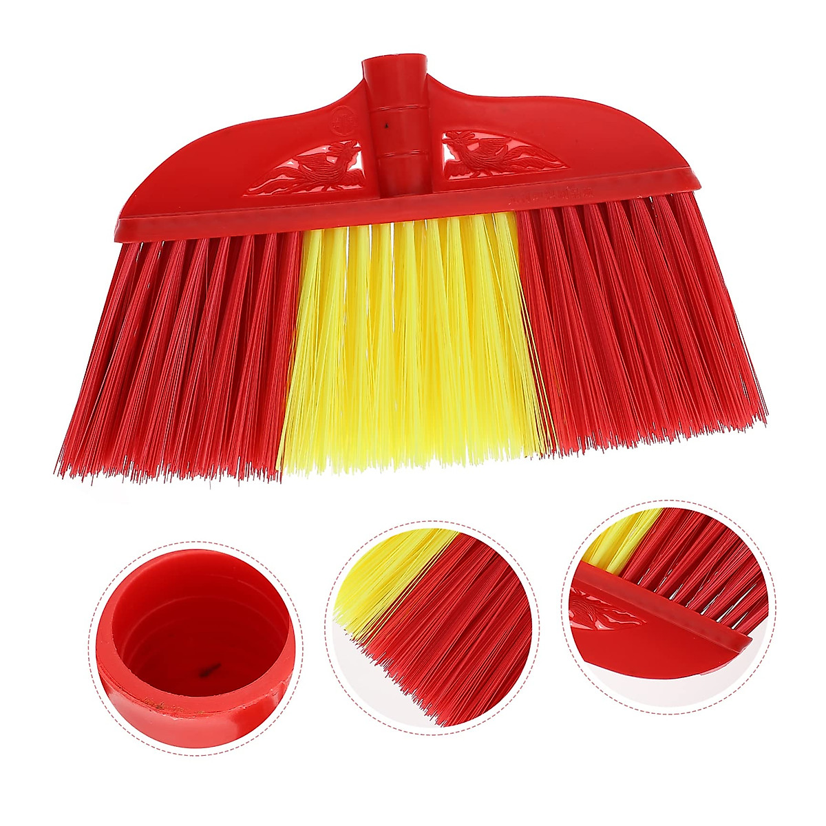 NOLITOY 3pcs Broom Head Broom Replacement Head Brooms Brush Heads Pooter Broom Accessories Broom Outdoor Sweeper Head Broom Parts Indoor Red Piso Plastic