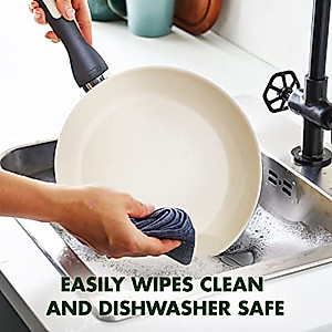 GreenPan Rio Healthy Ceramic Nonstick 8" and 10" Frying Pan Skillet Set, PFAS-Free, Dishwasher Safe, Black