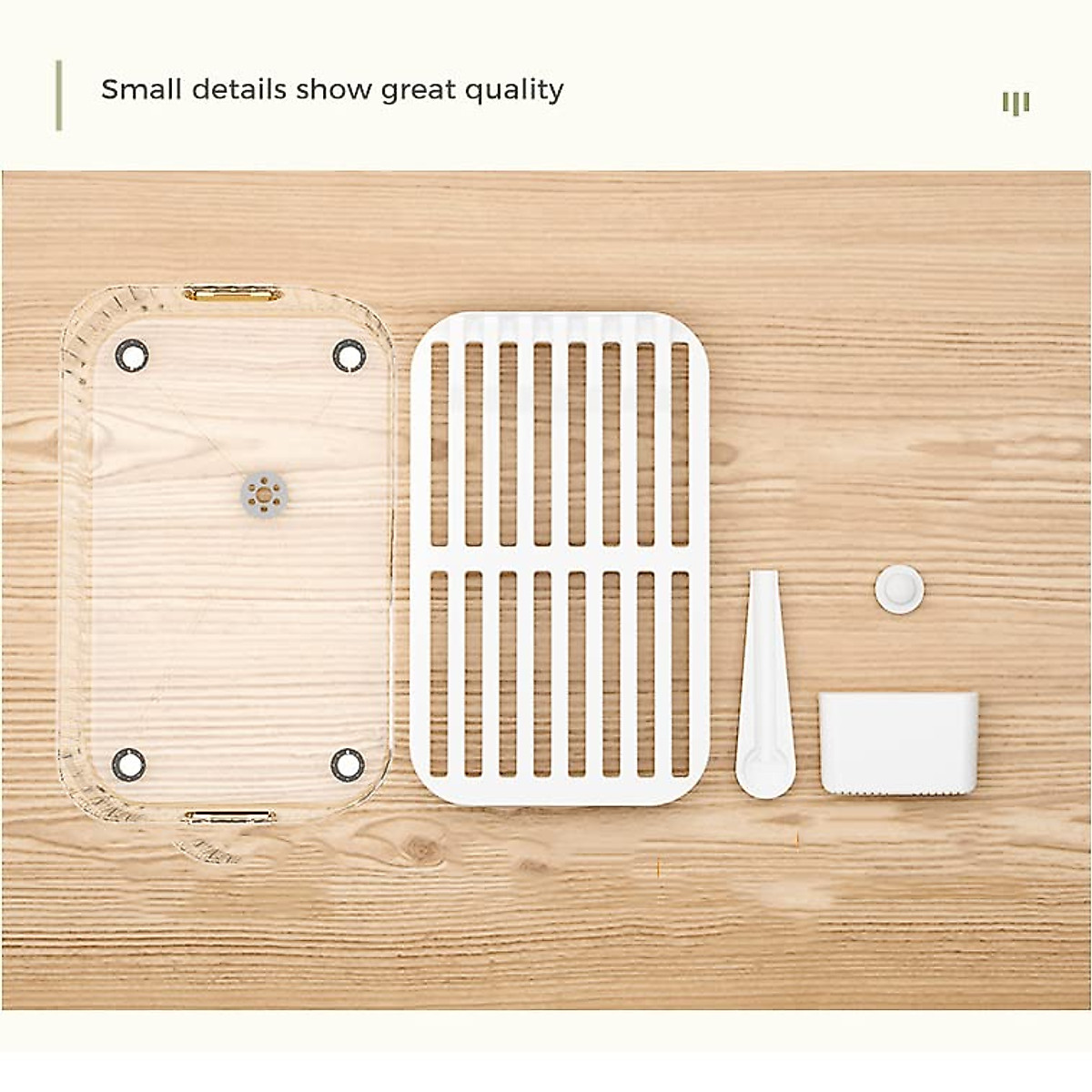 ZYFAB Dish Drying Rack, Kitchen Dish Drainer Rack, Plastic Transparent Sink Organizer Dish Rack Drainboard Set with Utensil Holder Cups Holder for Kitchen Counter,Clear