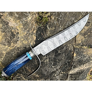 Perkin Damascus Steel Hunting Knife Handmade Knife Knives One Kind of Knife Damascus Hunting Knife