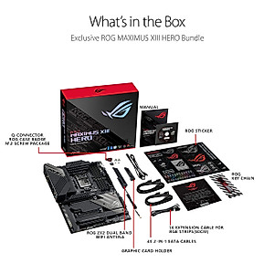 ROG Maximus XIII Hero (WiFi 6E) Z590 LGA 1200(Intel®11th/10th Gen) ATX gaming motherboard (PCIe 4.0, 14+2 power stages, DDR4 5333+, Dual 2.5Gb LAN,Thunderbolt 4 onboard, 4X M.2/NVMe SSD, Aura RGB)