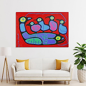 Norval Morrisseau Prints Loon Family Poster Canvas Wall Art Poster Decorative Bedroom Modern Home Print Picture Artworks Posters 08x12inch(20x30cm)