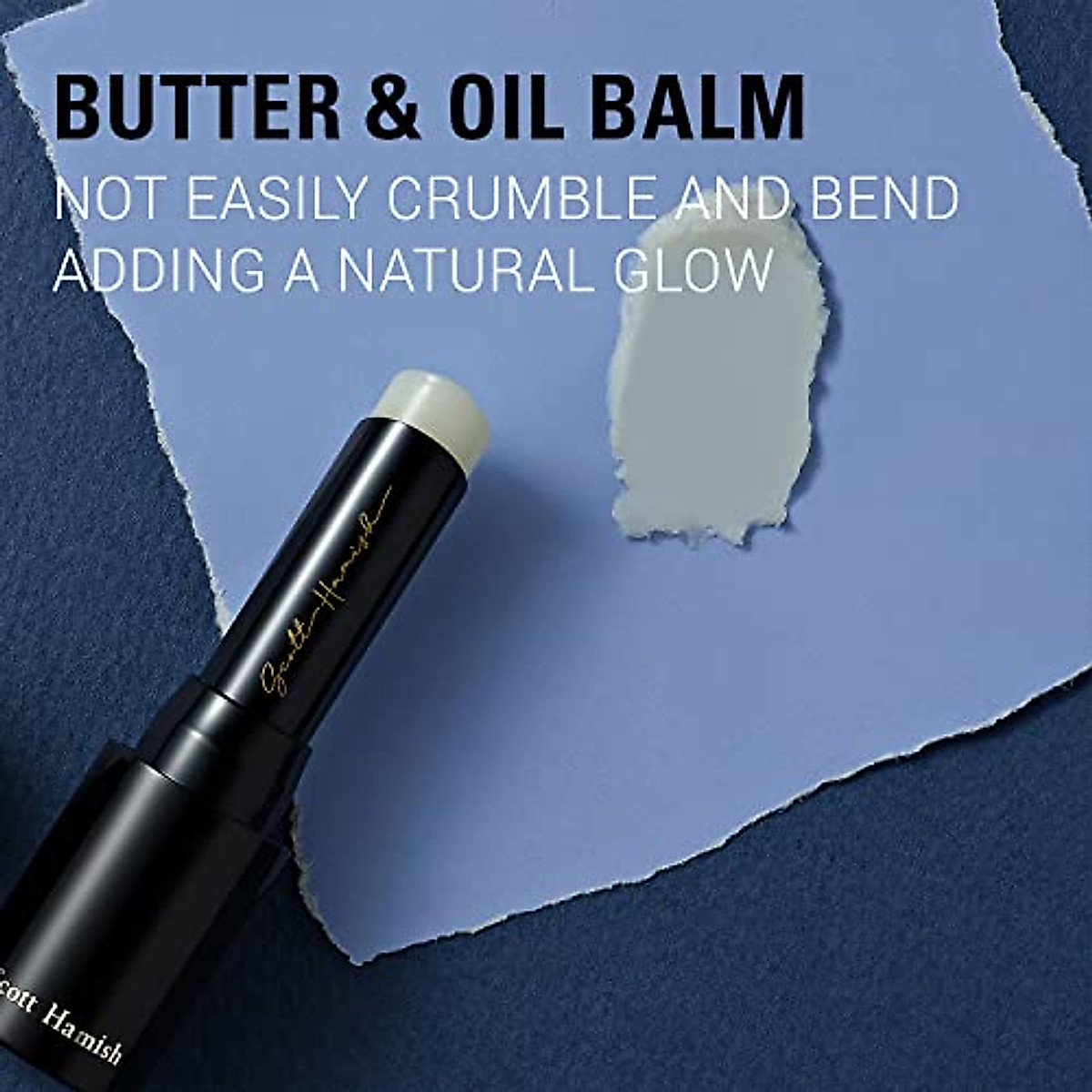 Scott Hamish Courage Lip Balm & Case Gift Set - Pure Cowhide Leather Chapstick Holder with Hydrating Lip Balm for Dry Cracked Lips - Flavored Lip Balm & Lip Balm Holder Gift Set for Men