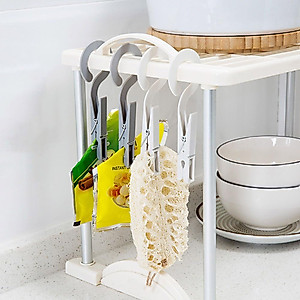 JCBIZ 24-Pack Drying Clips Laundry Hooks, Portable Clothes Pins Hanging, Plastic Clips Hanger Best for Home Travel Outdoor - (Dark Grey)