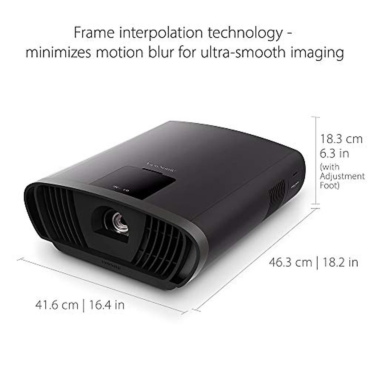ViewSonic Smart LED 4K Projector with Dual Harman Kardon Speakers 125% Rec 709 3D Ready Frame Interpolation Technology for Home Theater (X100-4K)