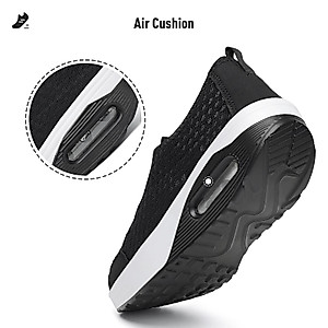 SAGUARO Mesh Women Walking Shoes with Air Cushion Lady Fashion Orthopedic Sock Sneakers Girls Toning Rocker Shoes