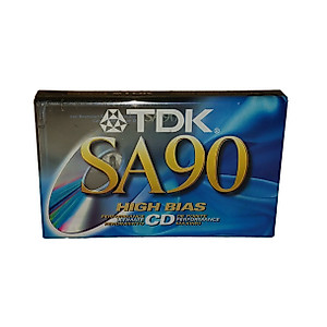TDK SA 90 High Bias Ultimate CD Performance Blank Audio Cassettes, 4 Pack