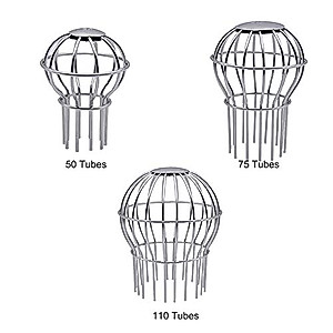 Gutter Guard,304 Stainless Steel 3 inch Cleaning Rooftop Filter Strainer,Drain Cover Cleaning Tool,Outdoor Roof Blocking Proof Line Cap Round Floor Net Cover,Keep Water Flow Free(50 Tubes)