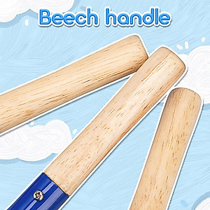 UMUACCAN 6 Piece Kids Beach Tools,Children Beach Sand Toys, Made of Metal with Sturdy Wooden Handle,Safe Beach Gardening Set,Spoon, Fork, Trowel, Rake & Shovel, Gifts for Kids