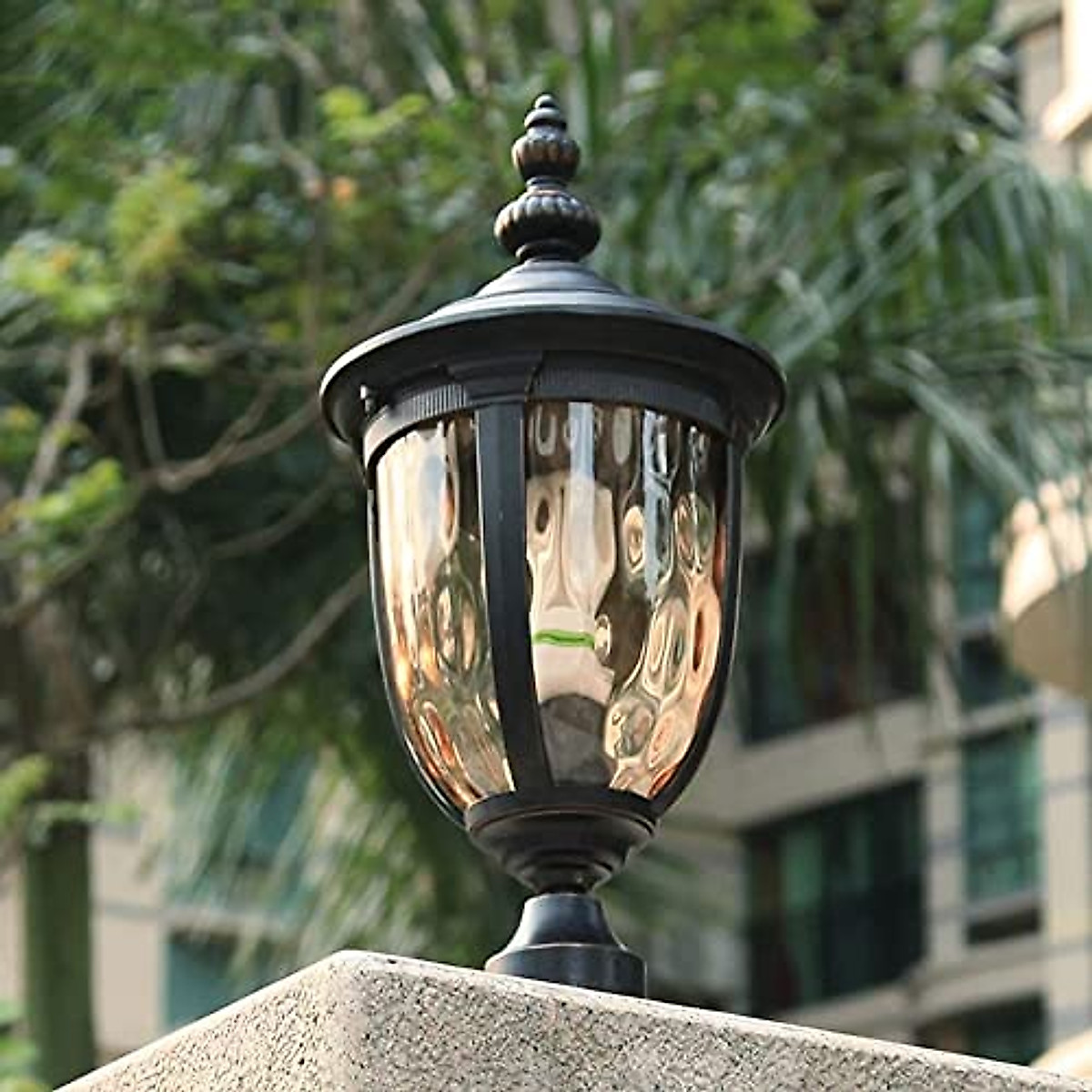 MODEBHD E27 European Retro Outdoor Lantern Column Lamp Tradition Victoria Waterproof Decoration Table Lamp Balcony Aisle Corridor Garden Courtyard Street Post Light Lighting Bollard Lamps