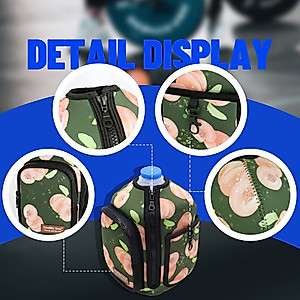 KawaGebo Kamp Neoprene Insulated Gallon Jug Holder with Large Storage Pockets, Portable and Cooling One Gallon / 128OZ Water Bottle Cover Carrier/Pouch Sleeve for Indoor Fitness and Outdoor Sports