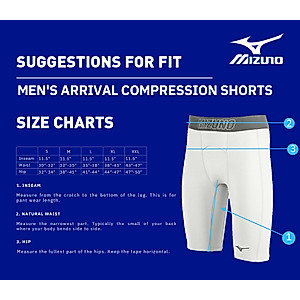 Mizuno Mens The Arrival Compression Sliding Short, Grey, Large US