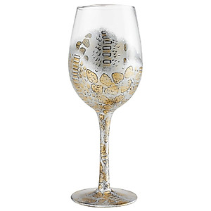Enesco Designs by Lolita Venom Hand-Painted Artisan Wine Glass, 1 Count (Pack of 1), Multicolor
