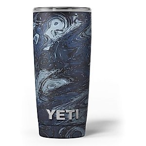 Design Skinz Dark Slate Marble Surface V32 - Skin Decal Vinyl Wrap Kit Compatible with The Yeti Rambler Cooler Tumbler Cups