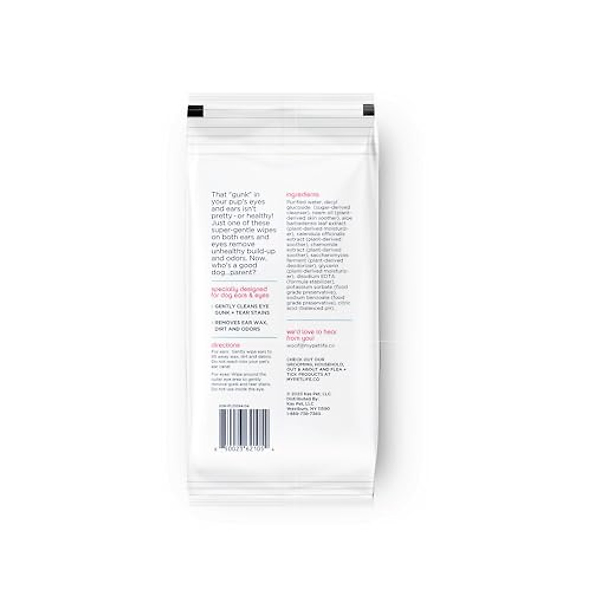 Pet Life Unlimited Dog Ear Wipes, Dog Eye Wipes - Plant-Based Dog Ear Cleaner Wipes with Moisturizing Aloe Leaf & Soothing Chamomile - Fragrance Free Eye and Ear Wipes for Dogs - 30 Count (Pack of 4)