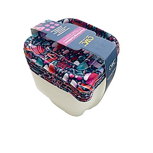 COOK WITH COLOR Containers with Lids - Plastic Food Storage Containers - Meal Prep Containers -10 Lunch Containers with 10 Lids, Airtight Reusable Containers -33.8 Oz / 1 L (BLUSHROOMS)