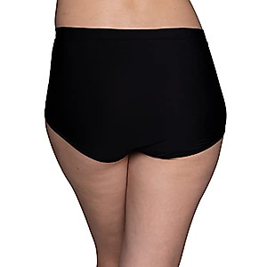 Vanity Fair Women's Beyond Comfort Brief Panties, Silky Stretch-Black, 9