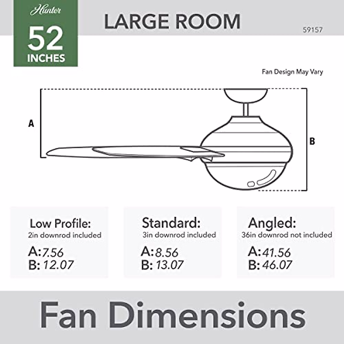 Hunter Fan Company, 59157, 52 inch Sentinel Brushed Nickel Ceiling Fan with LED Light Kit and Handheld Remote