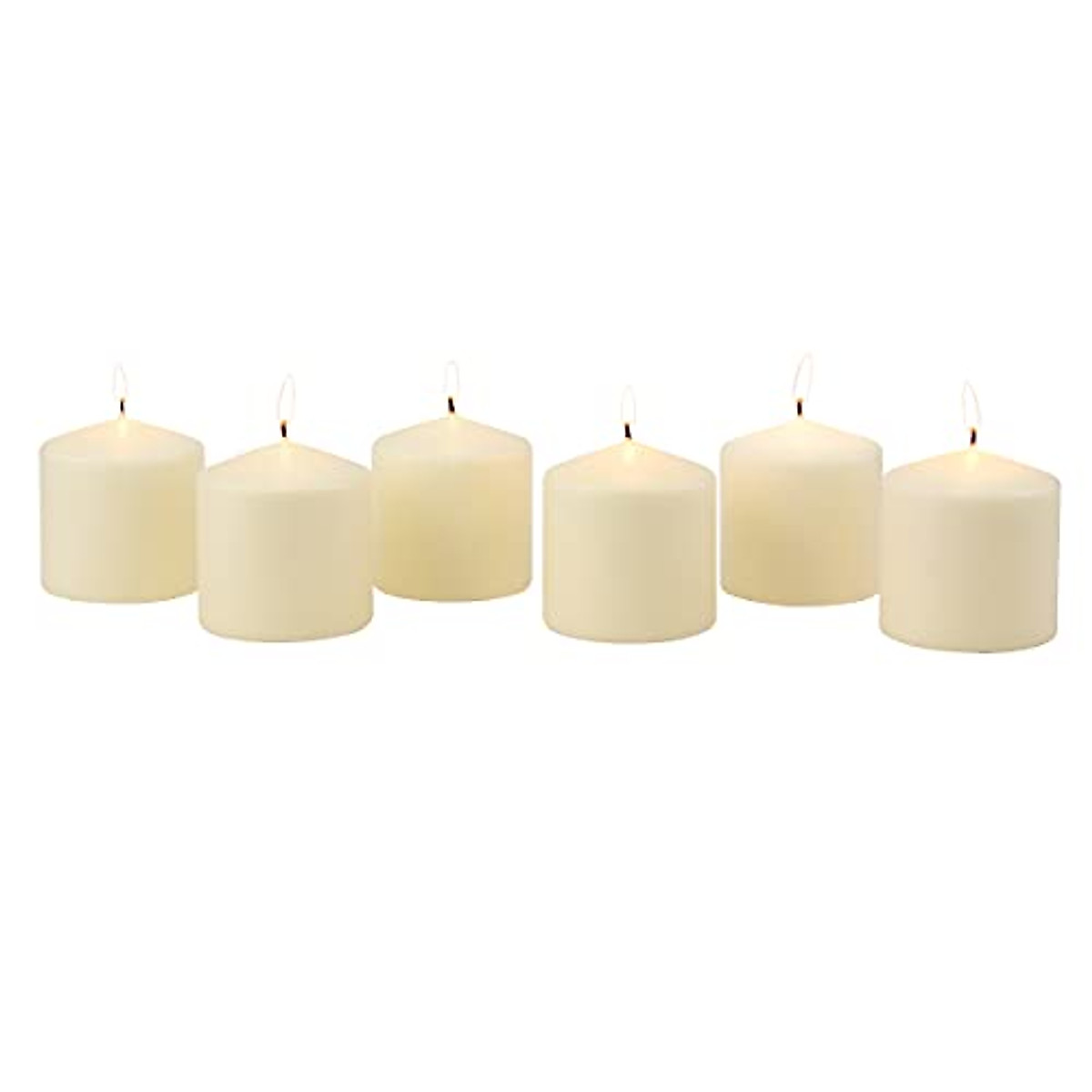 Stonebriar 18 Hour Long Burning Unscented Pillar Candles, 3x3, Ivory