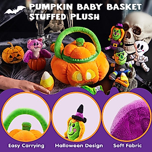 JOYIN Baby's Pumpkin Halloween Playset with 8 Fun Play Pieces, Plush Goodie Bags Stuffers/Fillers, Halloween Party Decoration, Prizes and Gifts for Infants Boys and Girls