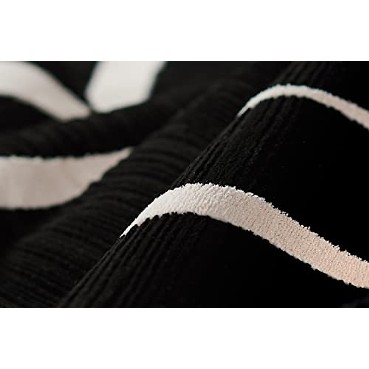 Momeni Noho Polyester Area Rug, Black, 3'11" X 5'7" Sized Rug for Living Room, Bedroom, Dining Room, and Kitchen