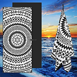 DARCHEN Microfiber Beach Towels Oversize Quick Dry Towel [1 or 4 Pack] - Travel Beach Towel for Swimming Pool, Sand Free Towel(Extra Large XL 70x35, Large 63x32) for Kids Adult, Compact Lightweight