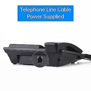 dsfen Corded Phone Desk Landline Telephone Support One Touch Memory Button/Flash/Last Number Speed Dial 8-Ring Melody Sound Real-time Date for Elderly Seniors Home Office Business