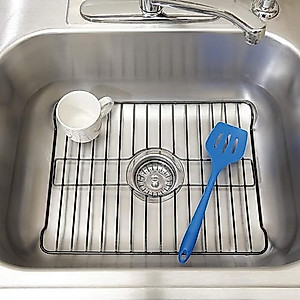 Better Houseware Sink Protector Prevents Scratches, Sink Rack for Bottom of Sink Black Sink Mat Sink Protectors for Kitchen Sink Metal 12 x 10.25 x 1