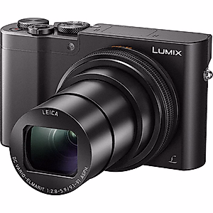 Panasonic Lumix DMC-ZS100 Digital Camera (Black) (DMC-ZS100K) - Bundle - with LED Video Light + Soft Bag + 12 Inch Flexible Tripod + Cleaning Set