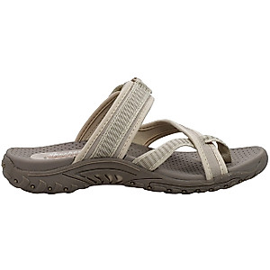 Skechers Women's Reggae-Rasta Flip-slop Sandals Flop, Light Tan, 11 M US
